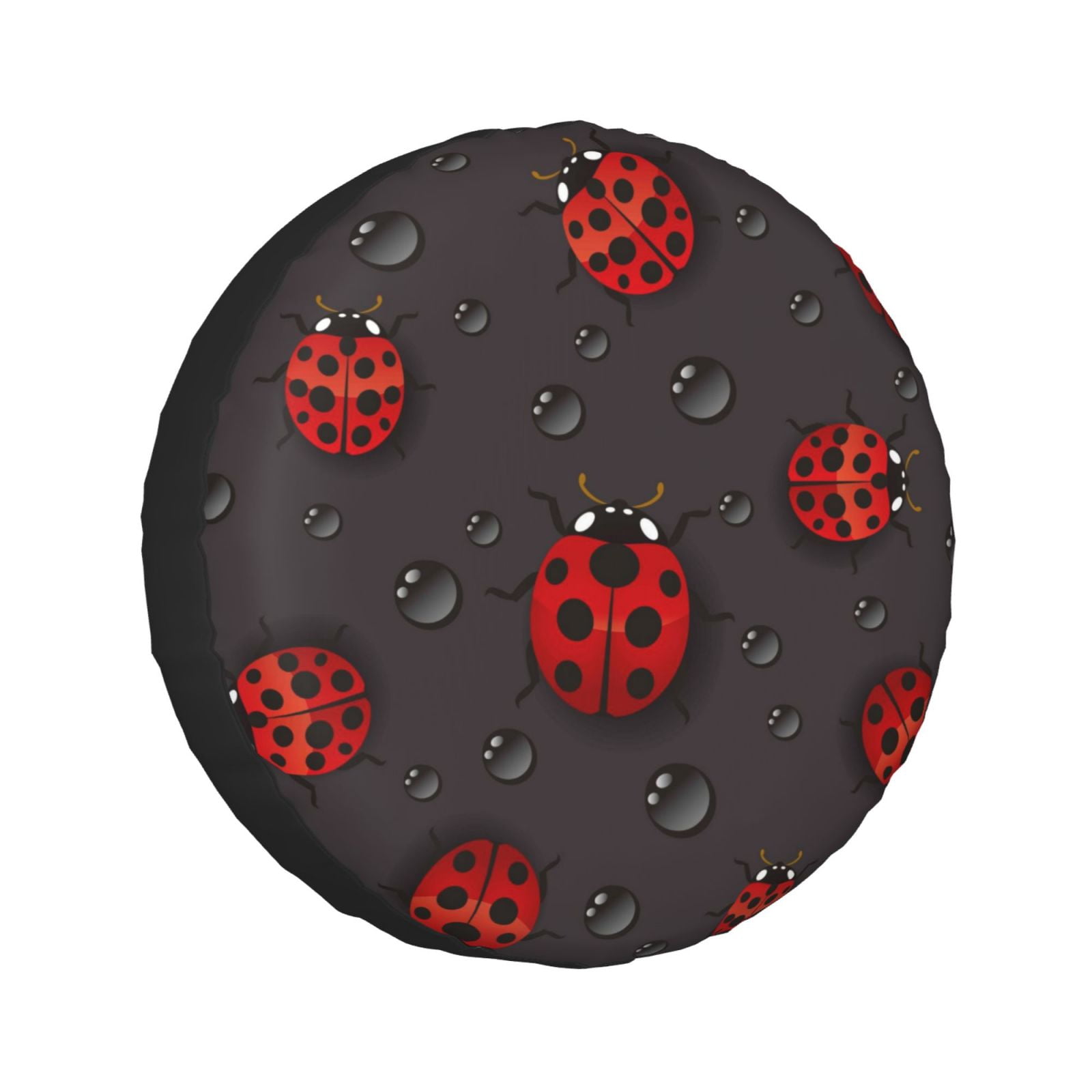 Kdxio Red Ladybugs On Dark Background for Tire Cover Wheel Protectors ...
