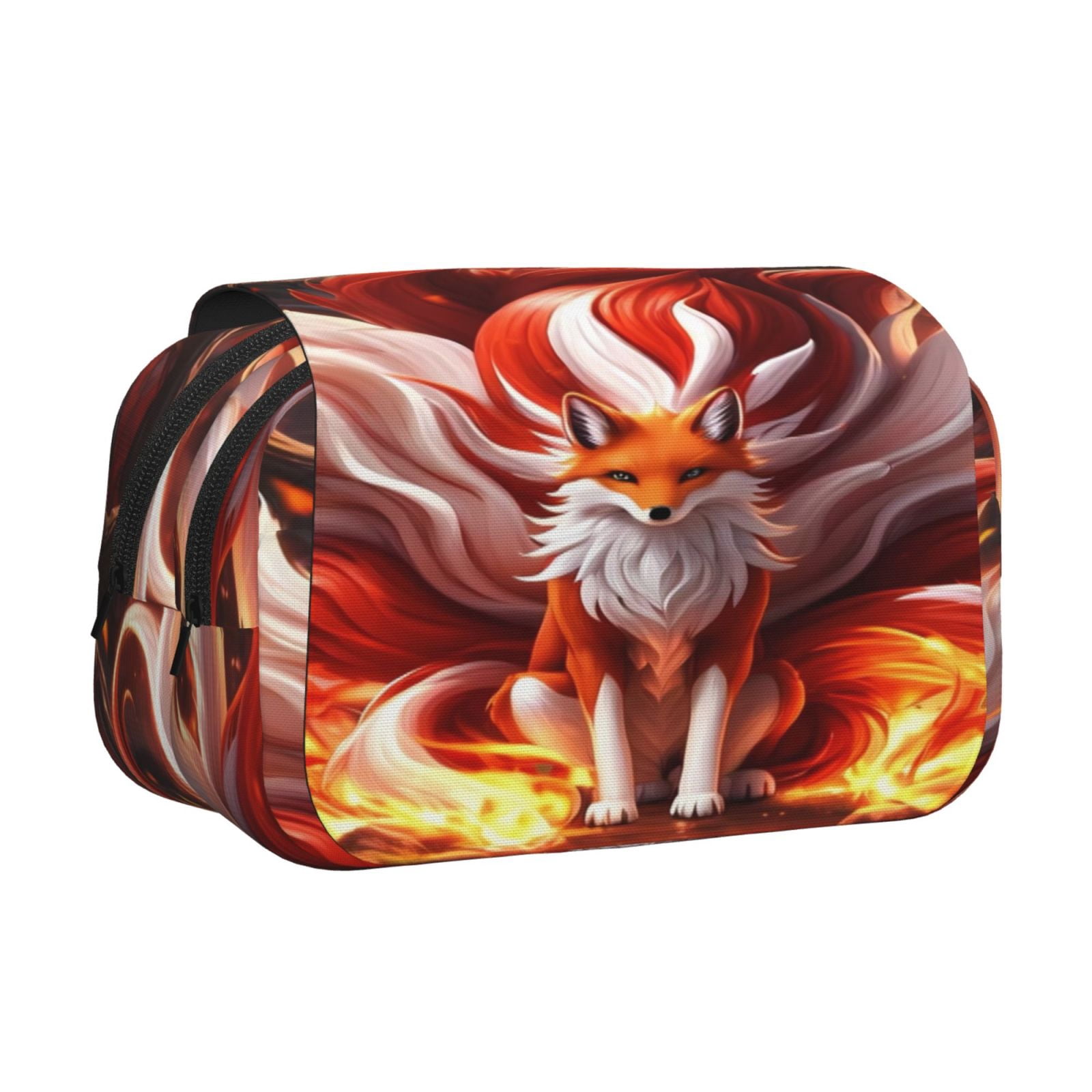 Kdxio Red Leaf Flame Fox for Double Compartment Pen Case Oxford ...