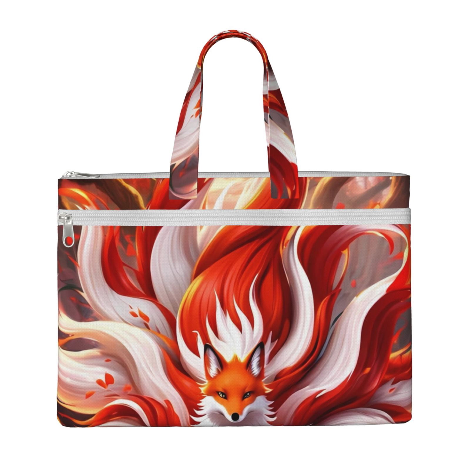 Kdxio Red Sun Flame Fox File Tote Document Bag Business Briefcase Bag ...