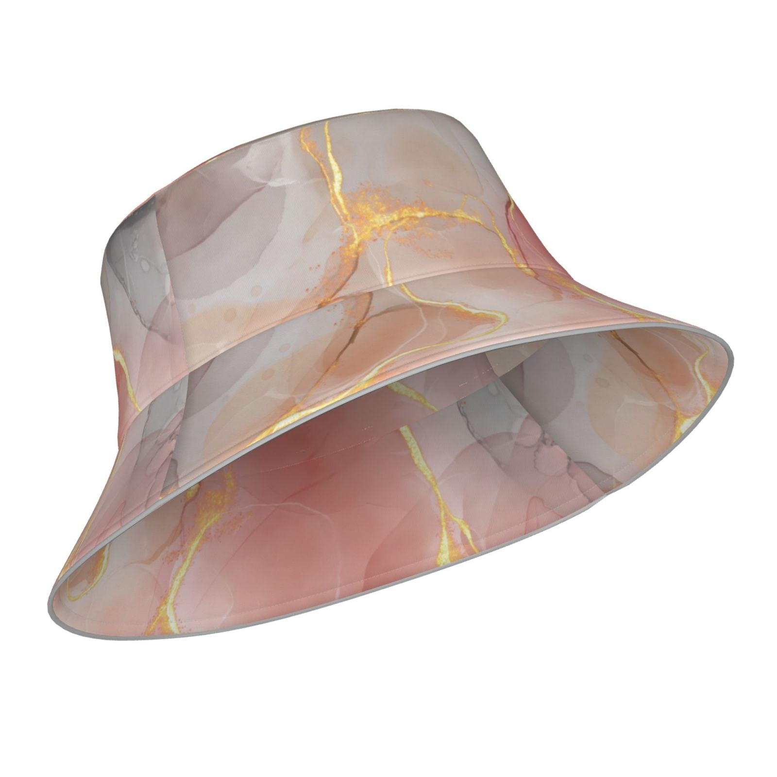 Kdxio Reflective Bucket Hat - Abstract Marble Texture Print Bucket Hat ...