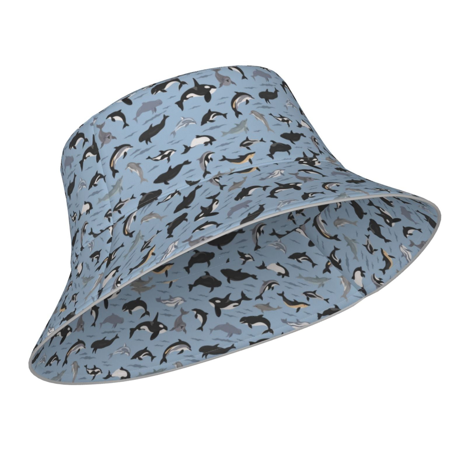 Kdxio Reflective Bucket Hat - Dolphins Print Bucket Hat for Men,Women ...