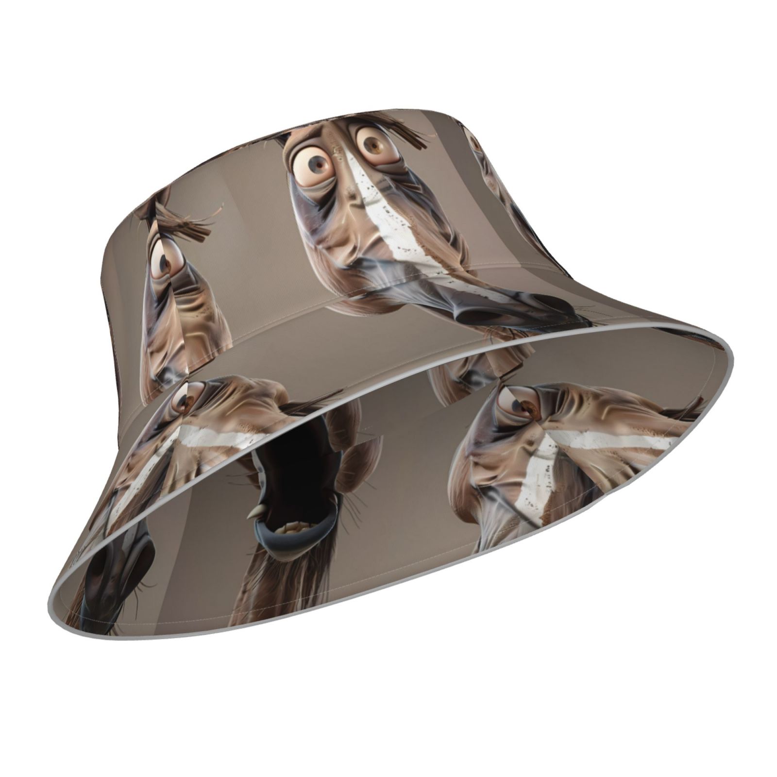 Kdxio Reflective Bucket Hat - Funny Horse Faces Expressions Print ...