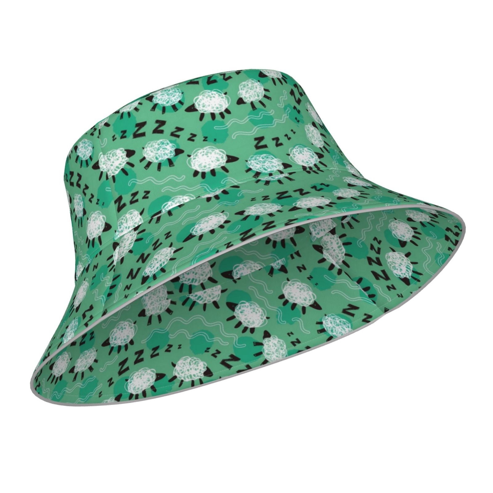 Kdxio Reflective Bucket Hat - Sheep Zzz Print Bucket Hat for Men,Women ...