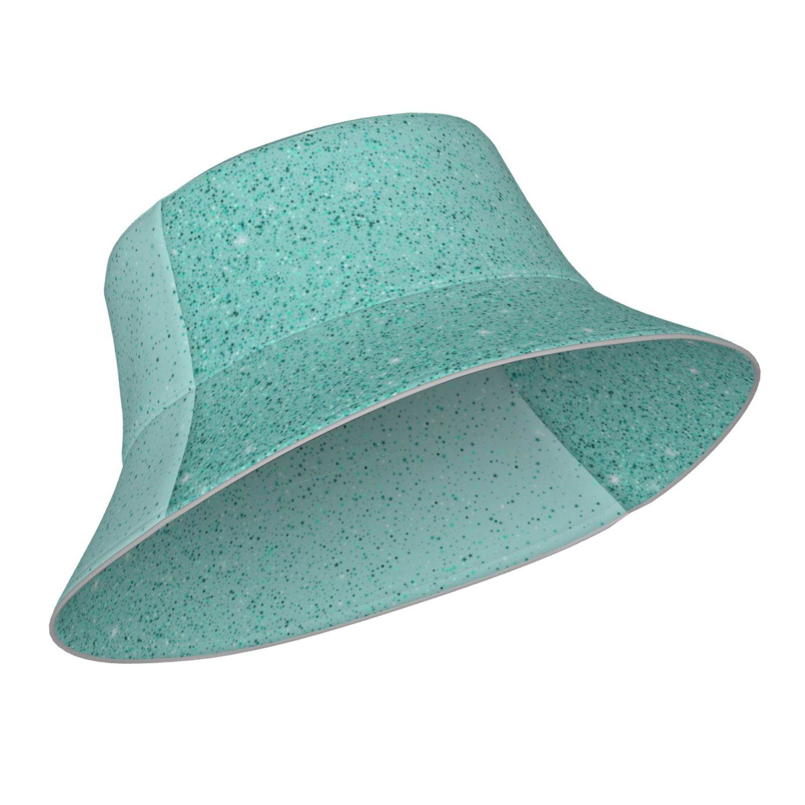 Kdxio Reflective Bucket Hat - Teal Turquoise Glitter Print Bucket Hat ...