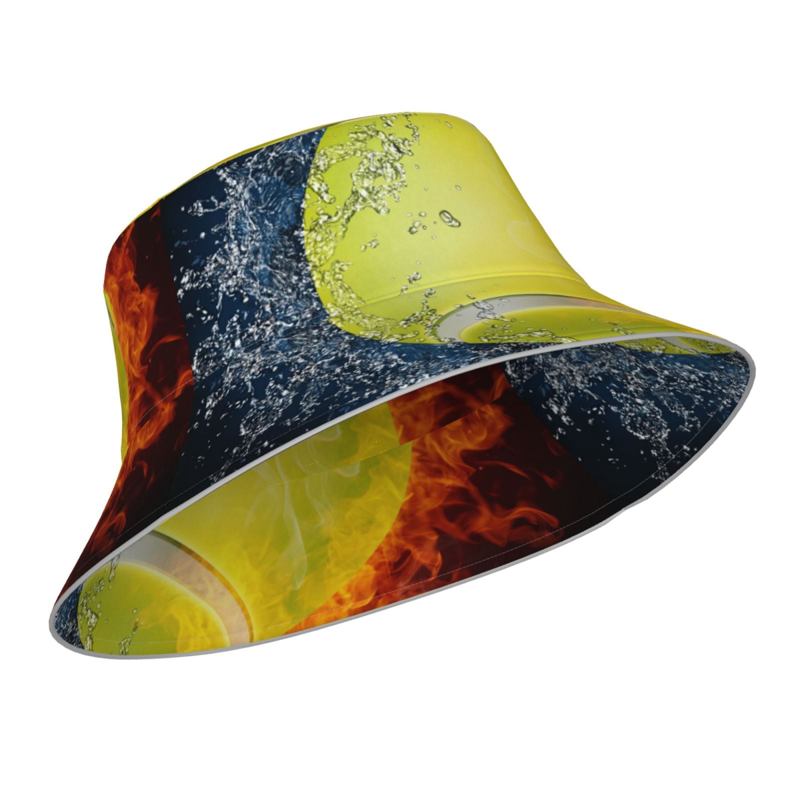 Kdxio Reflective Bucket Hat - Tennis Ball In Fire And Water Print ...