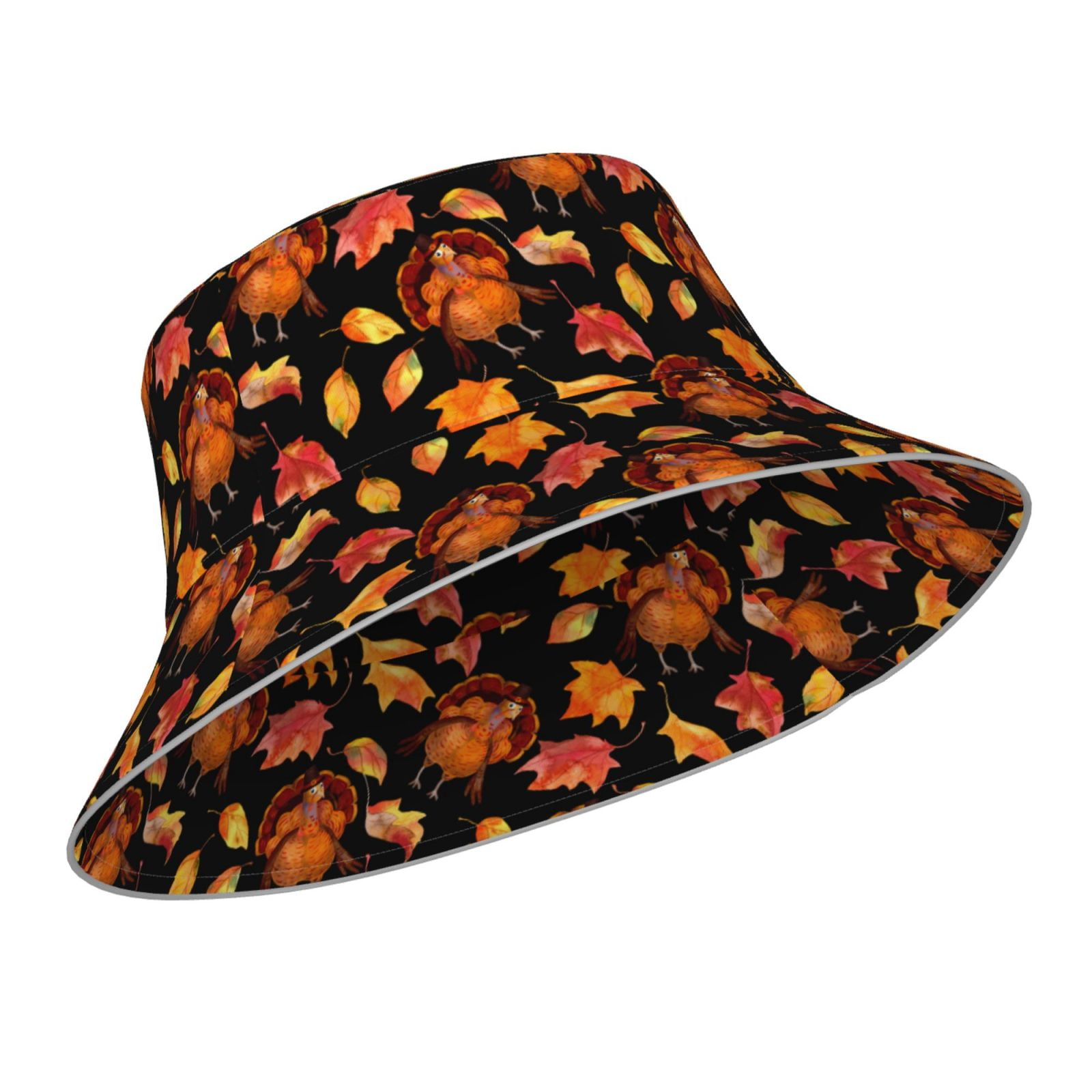 Kdxio Reflective Bucket Hat - Thanksgiving Turkey 1 Print Bucket Hat ...