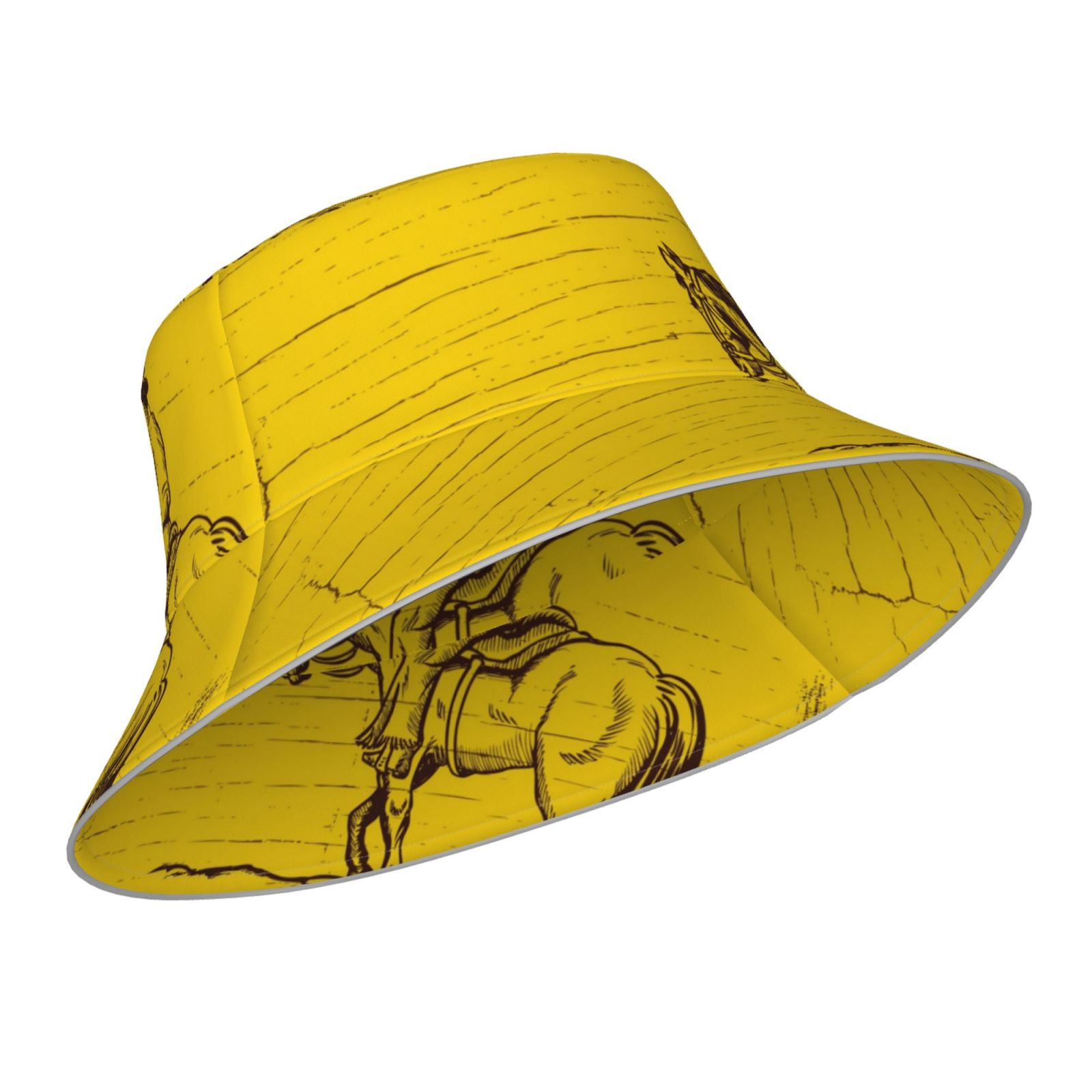 Kdxio Reflective Bucket Hat - Western Desert Cowboy 1 Print Bucket Hat ...