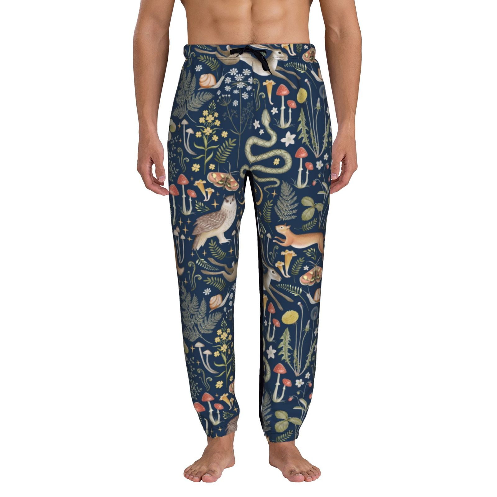 Kdxio Retro Forest Animals Pattern Joggers,Sweatpants for Men with ...