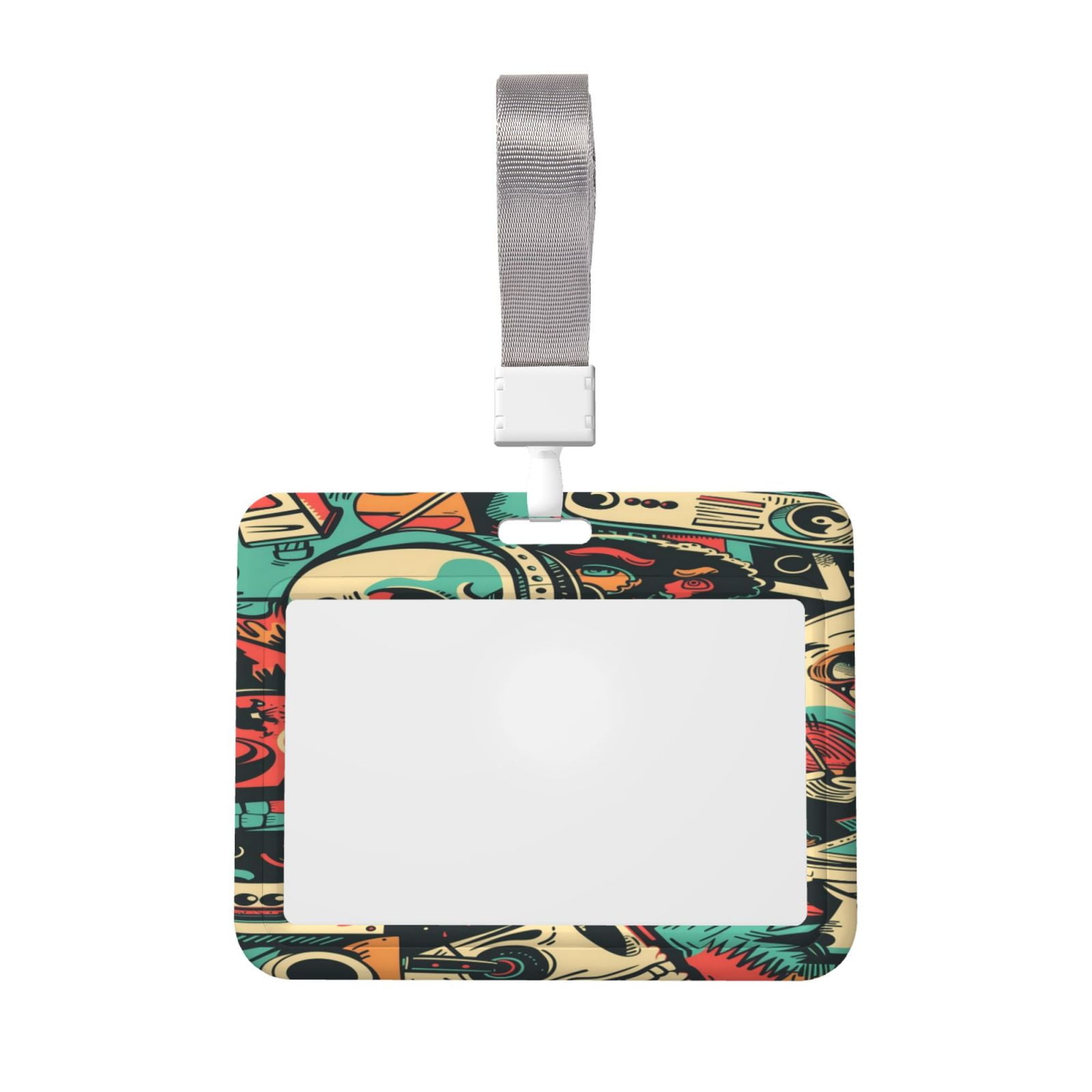 Kdxio Retro Pop Art Collage Card Badge Holder Work Badge Sleeve for ...