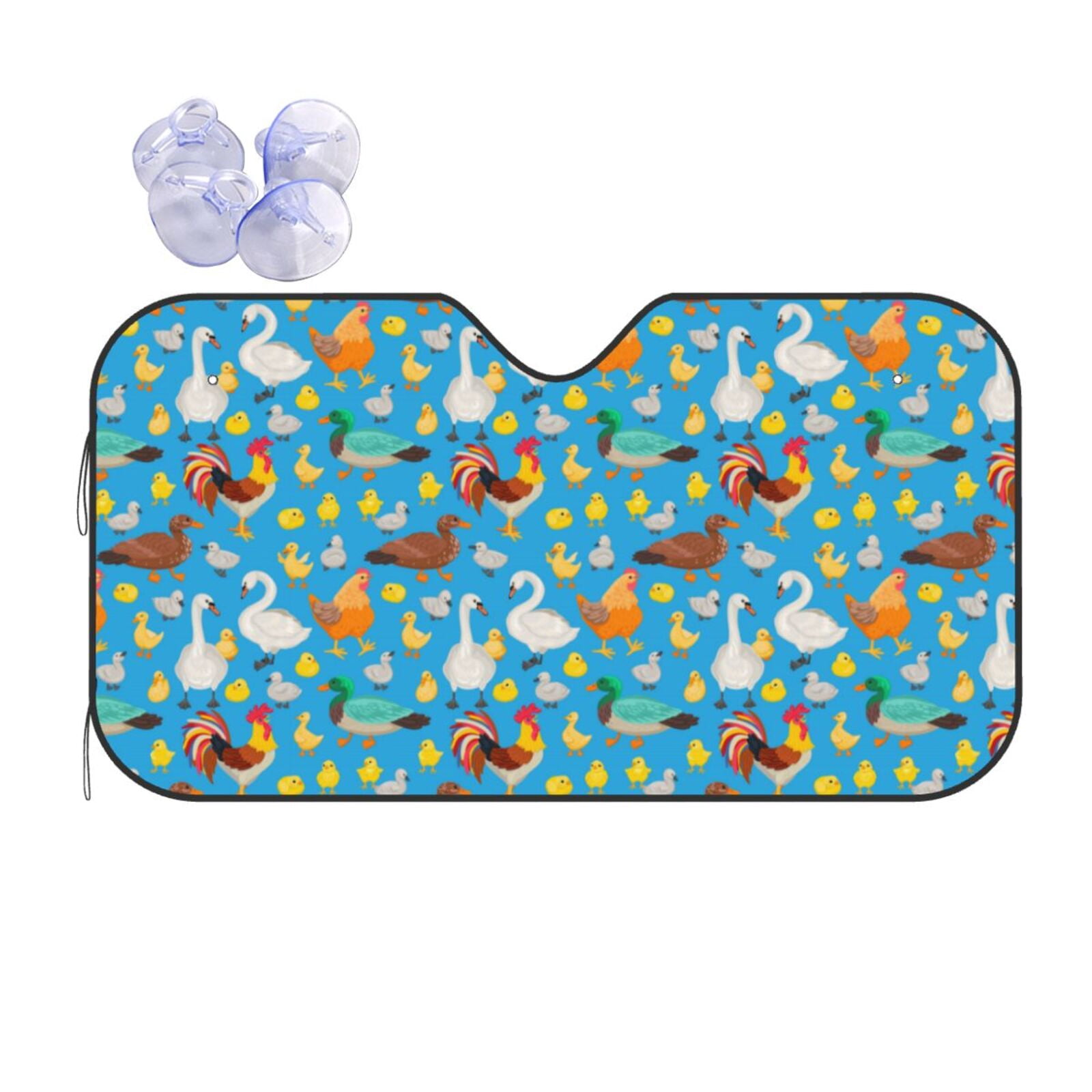 Kdxio Rooster And Chickens Print Front Windshield Sun Shade,Folding ...