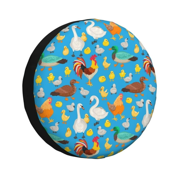 Kdxio Rooster And Chickens for Tire Cover Wheel Protectors Tyre Covers ...