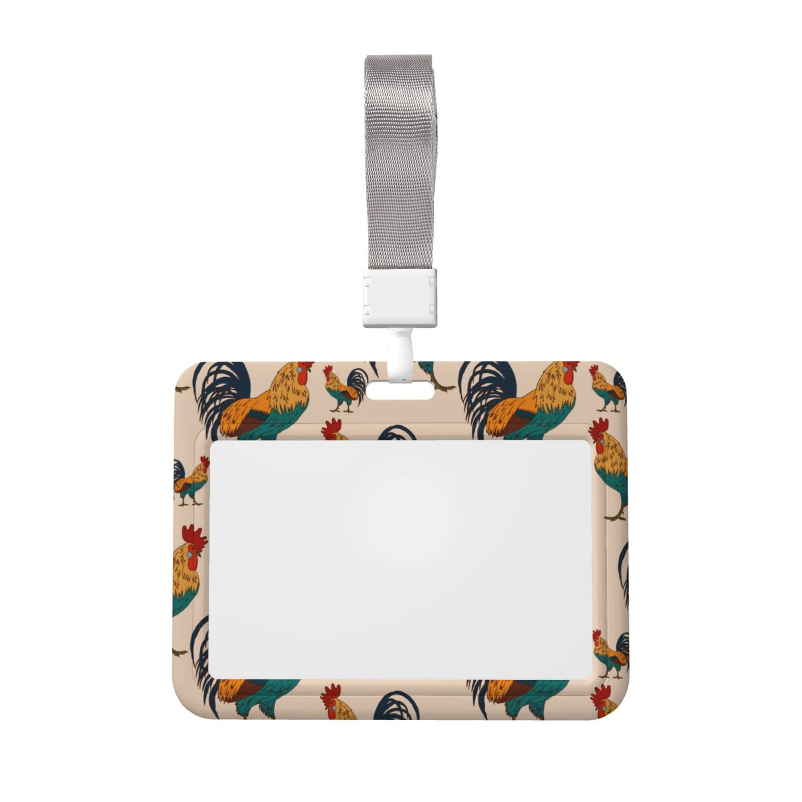 Kdxio Rooster Card Badge Holder Work Badge Sleeve for Office, School ...