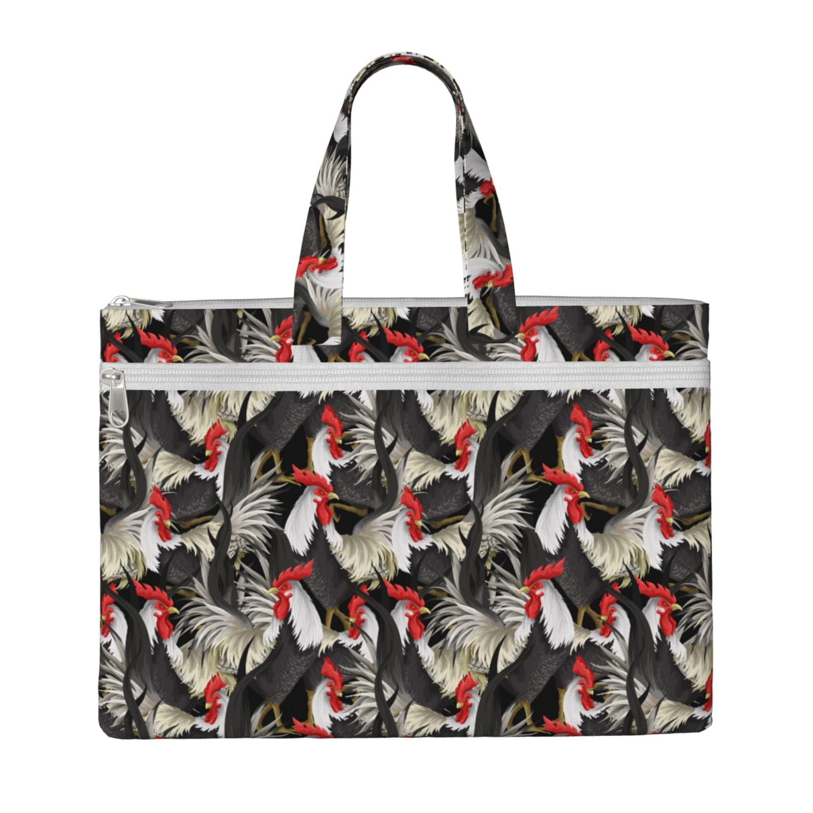 Kdxio Roosters 2 File Tote Document Bag Business Briefcase Bag Document ...