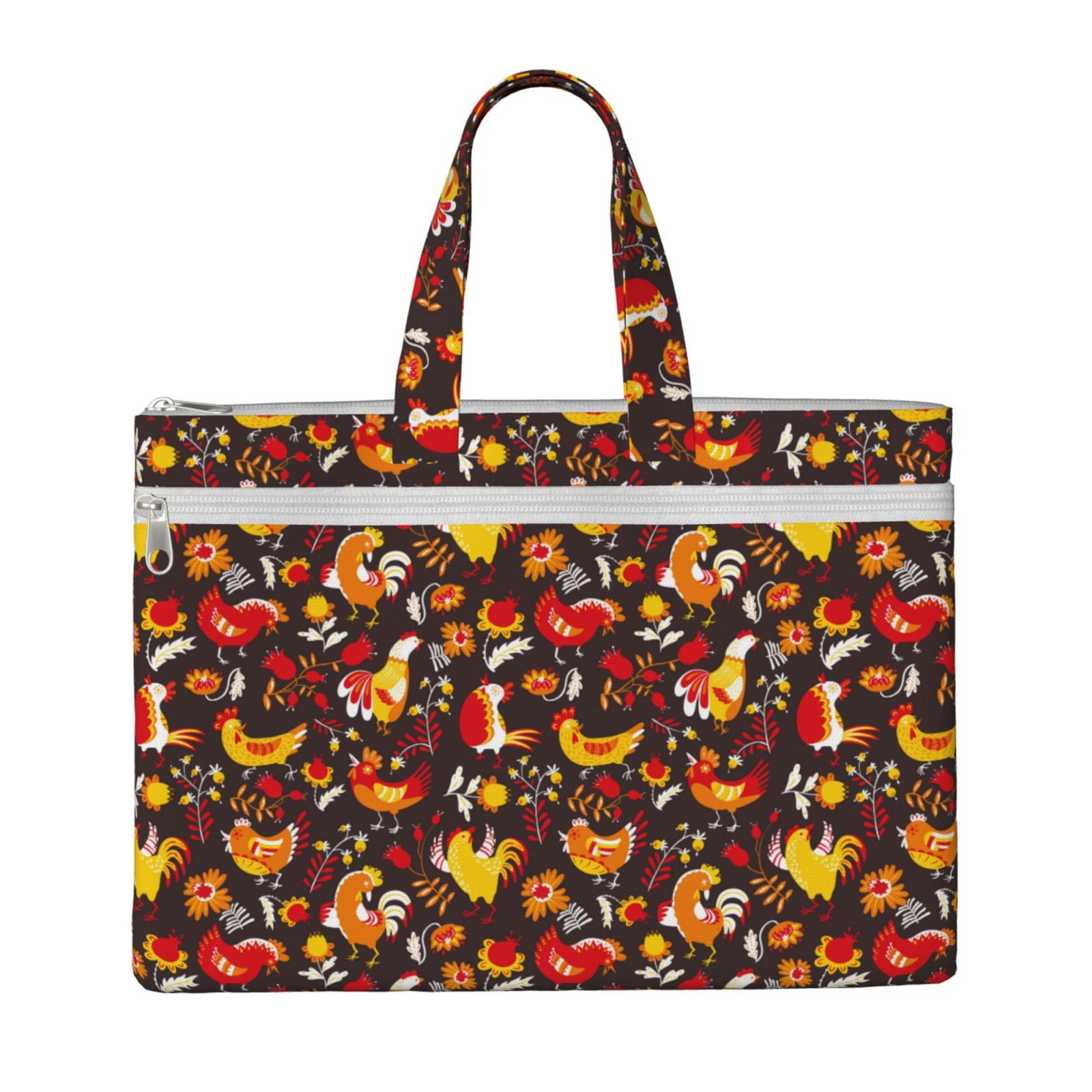 Kdxio Roosters File Tote Document Bag Business Briefcase Bag Document ...