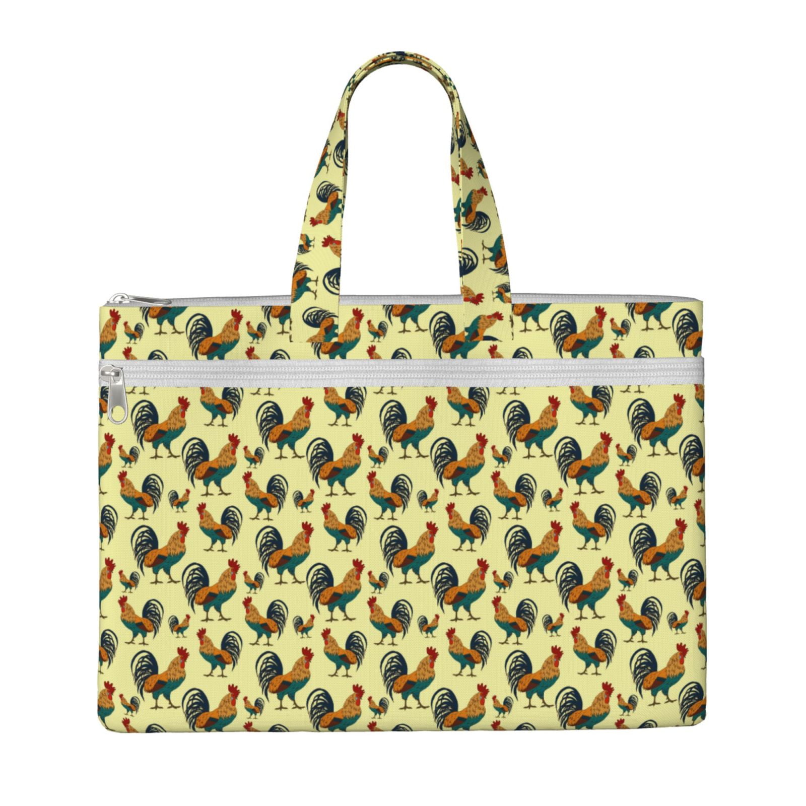 Kdxio Roosters In Farm File Tote Document Bag Business Briefcase Bag ...
