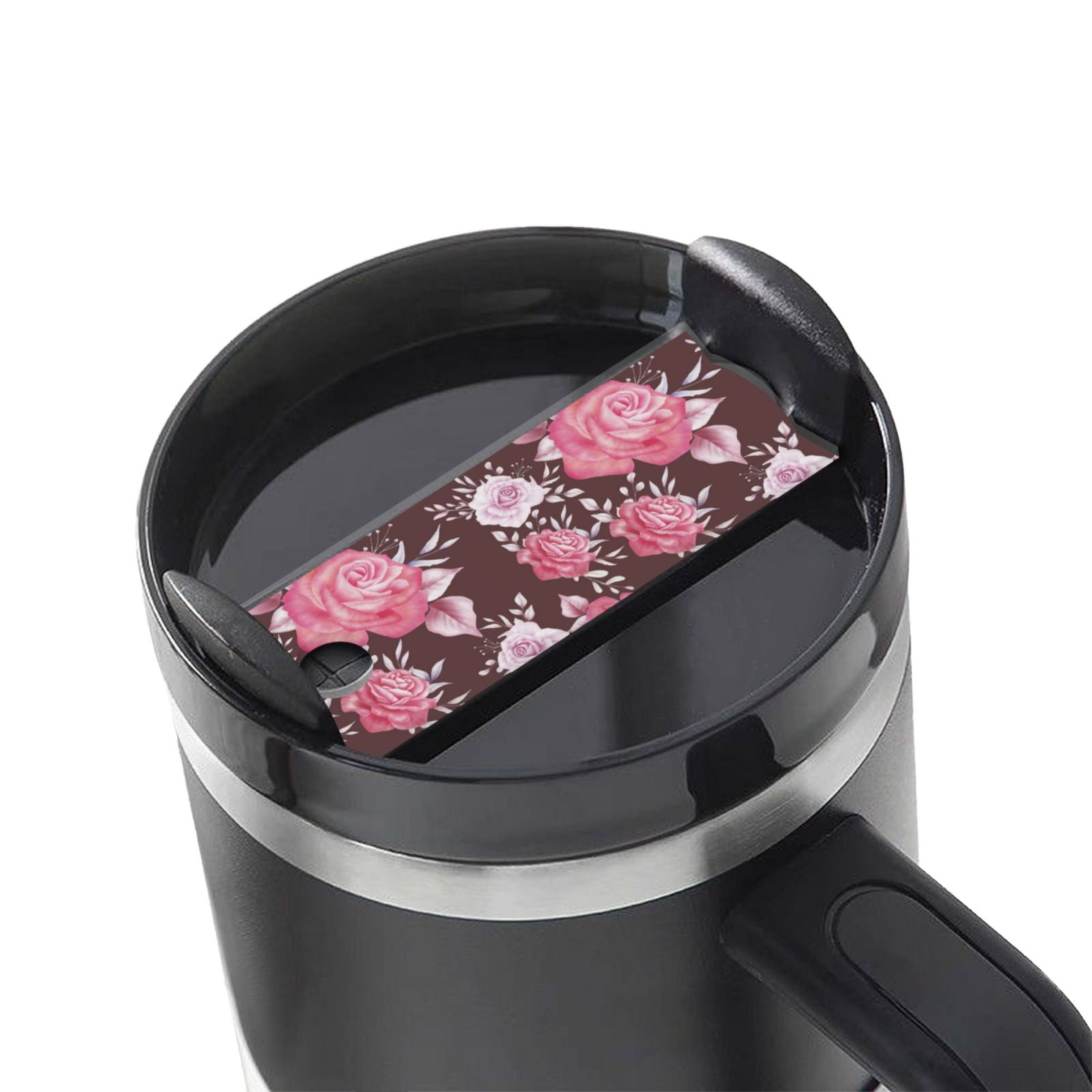 Kdxio Rose Flowers Name Plate Compatible Stanley Cups Name Tag Acrylic ...