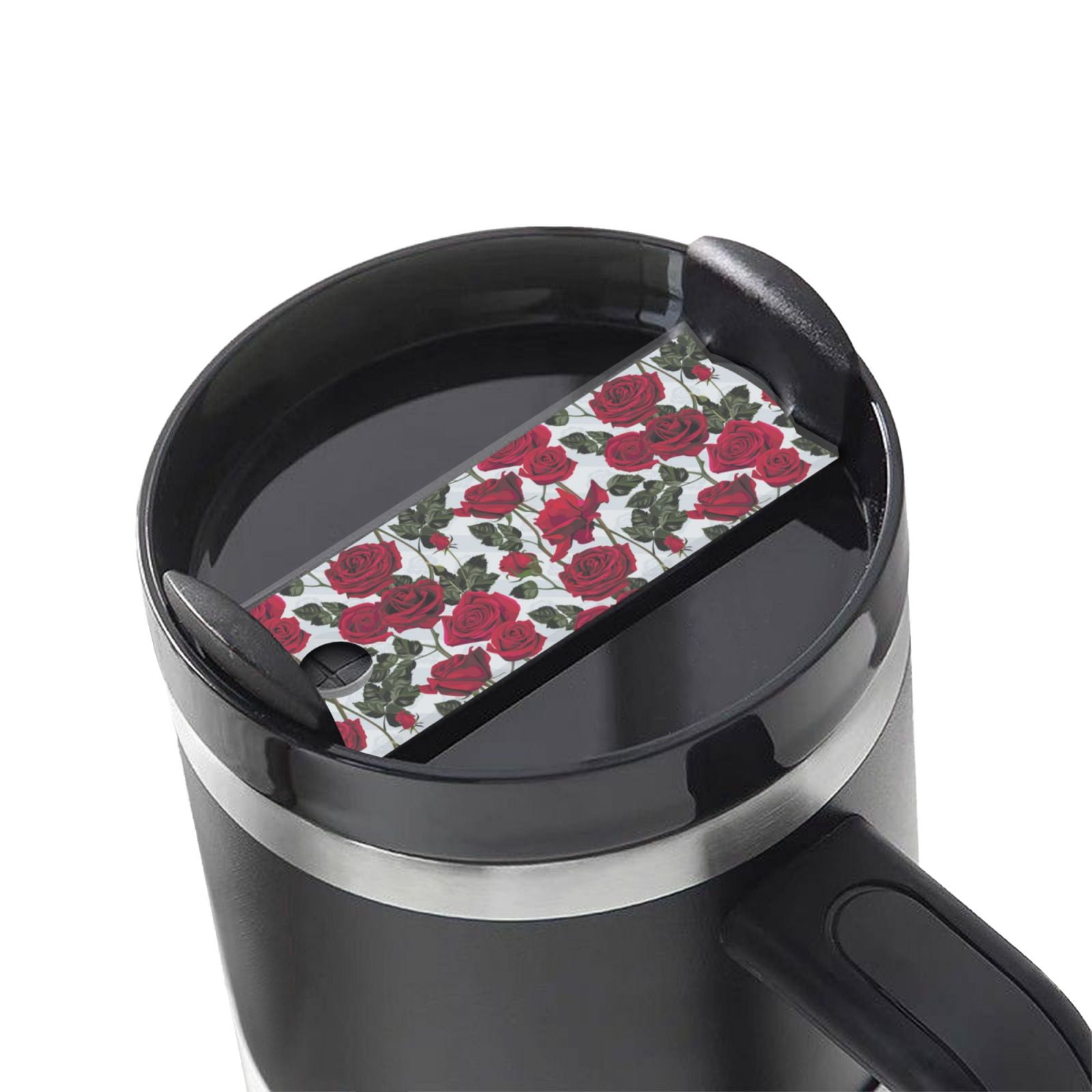 Kdxio Rose Flowers Name Plate Compatible Stanley Cups Name Tag Acrylic ...