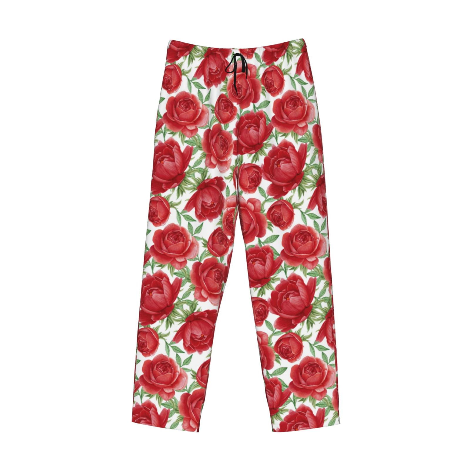 Kdxio Rose Flowers Print Men's Sleep Pajama Pant Lounge Pants with ...