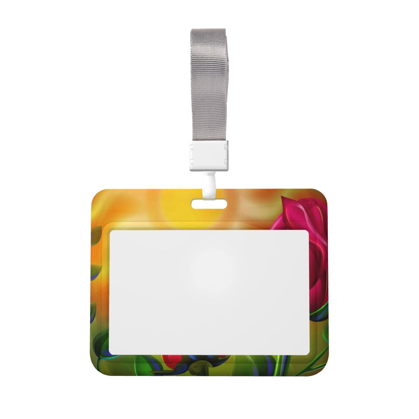 Kdxio Rose Psychedelic Card Badge Holder Work Badge Sleeve for Office ...