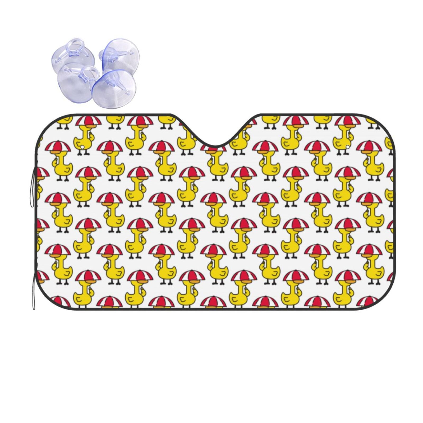 Kdxio Rubber Duck Chicken Bird Print Front Windshield Sun Shade,Folding ...