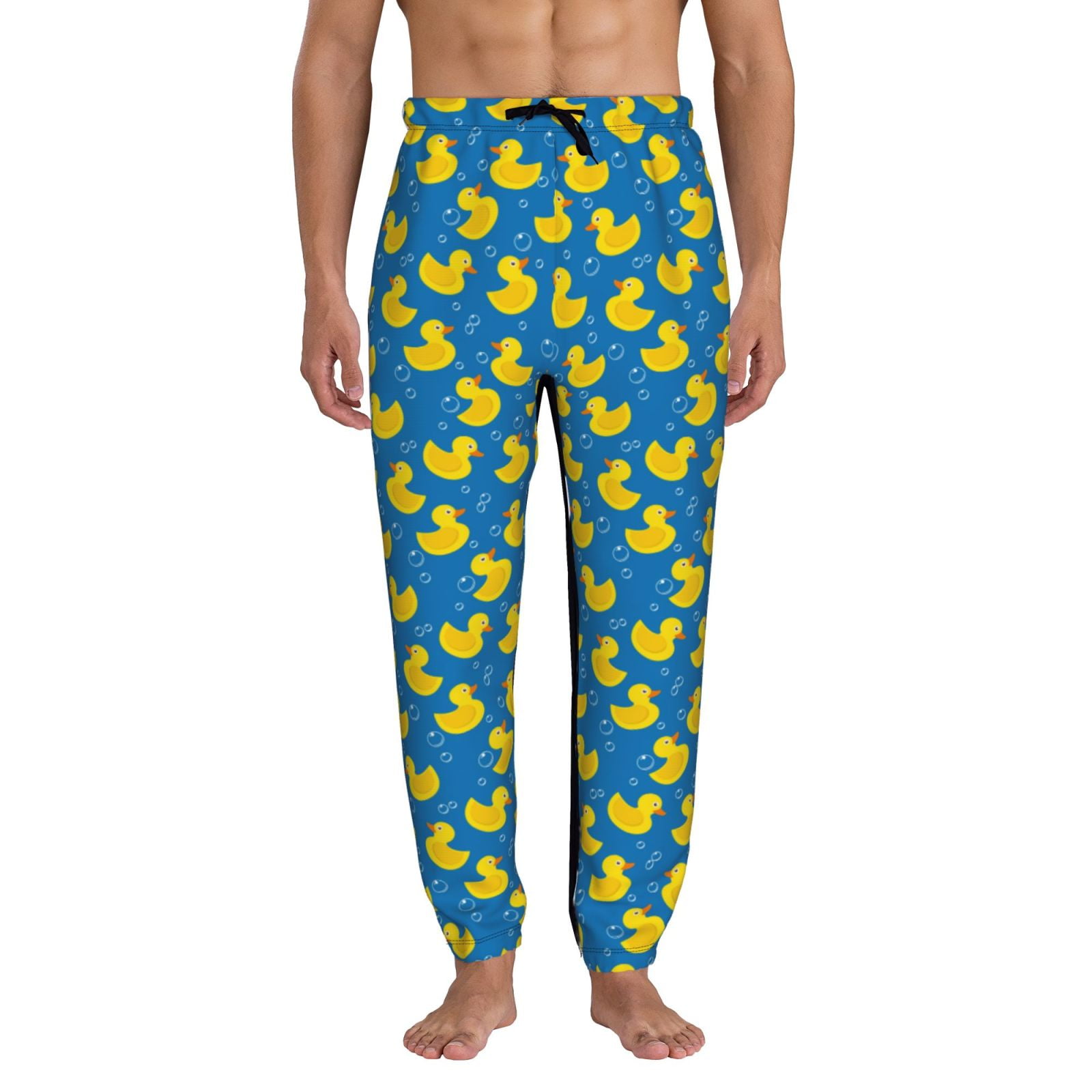 Kdxio Rubber Duck Pattern Joggers,Sweatpants for Men with Pockets-Large ...