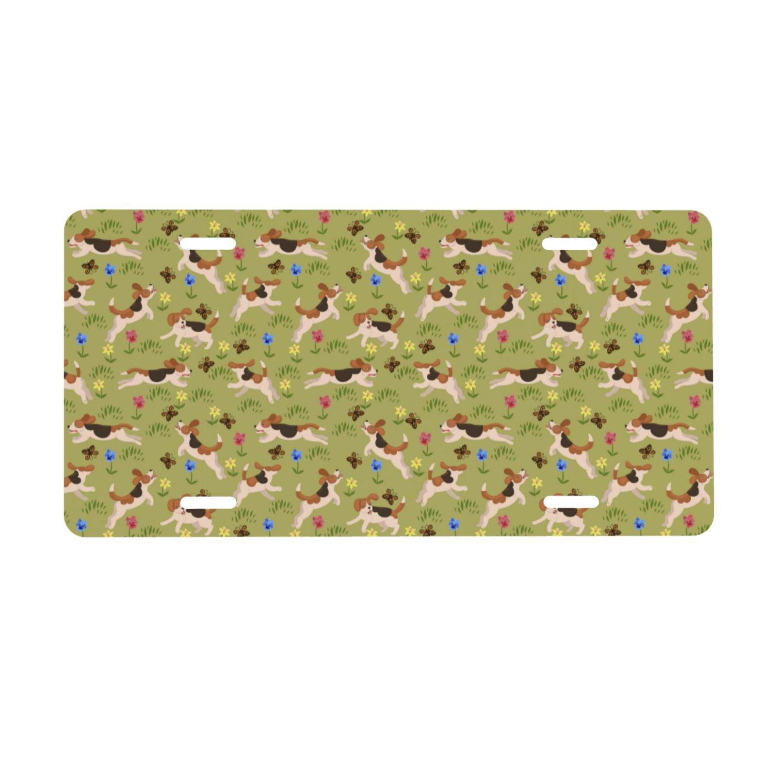 Kdxio Running Beagle License Plate Car Front License Plate Car ...