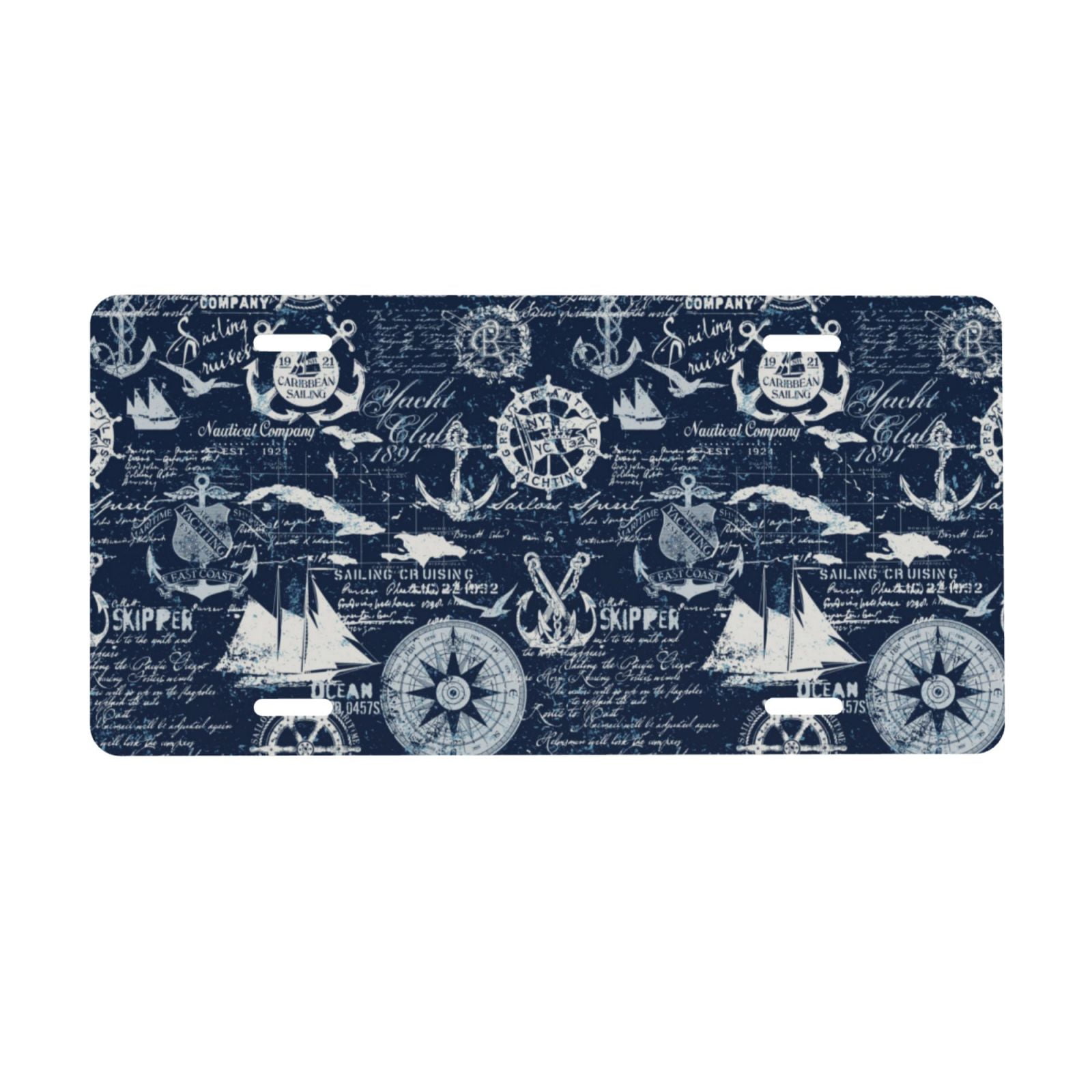 Kdxio Sailing Cruises Nautical License Plate Car Front License Plate ...