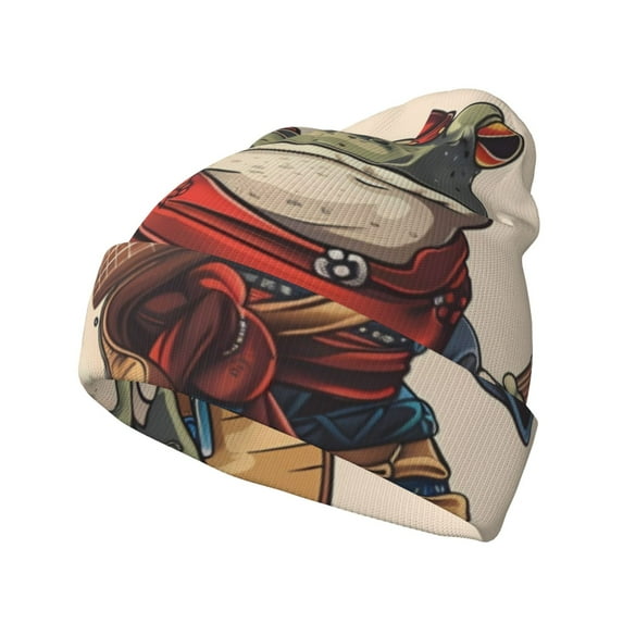 Kdxio Samurai Frog Guitar Winter Beanie for Men Women Beanie Knit Hat ...