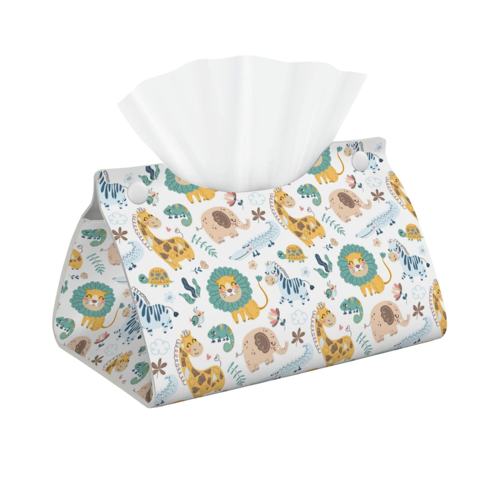 Kdxio Scandinavian Africa Print Tissue Box Cover,Modern PU Leather ...