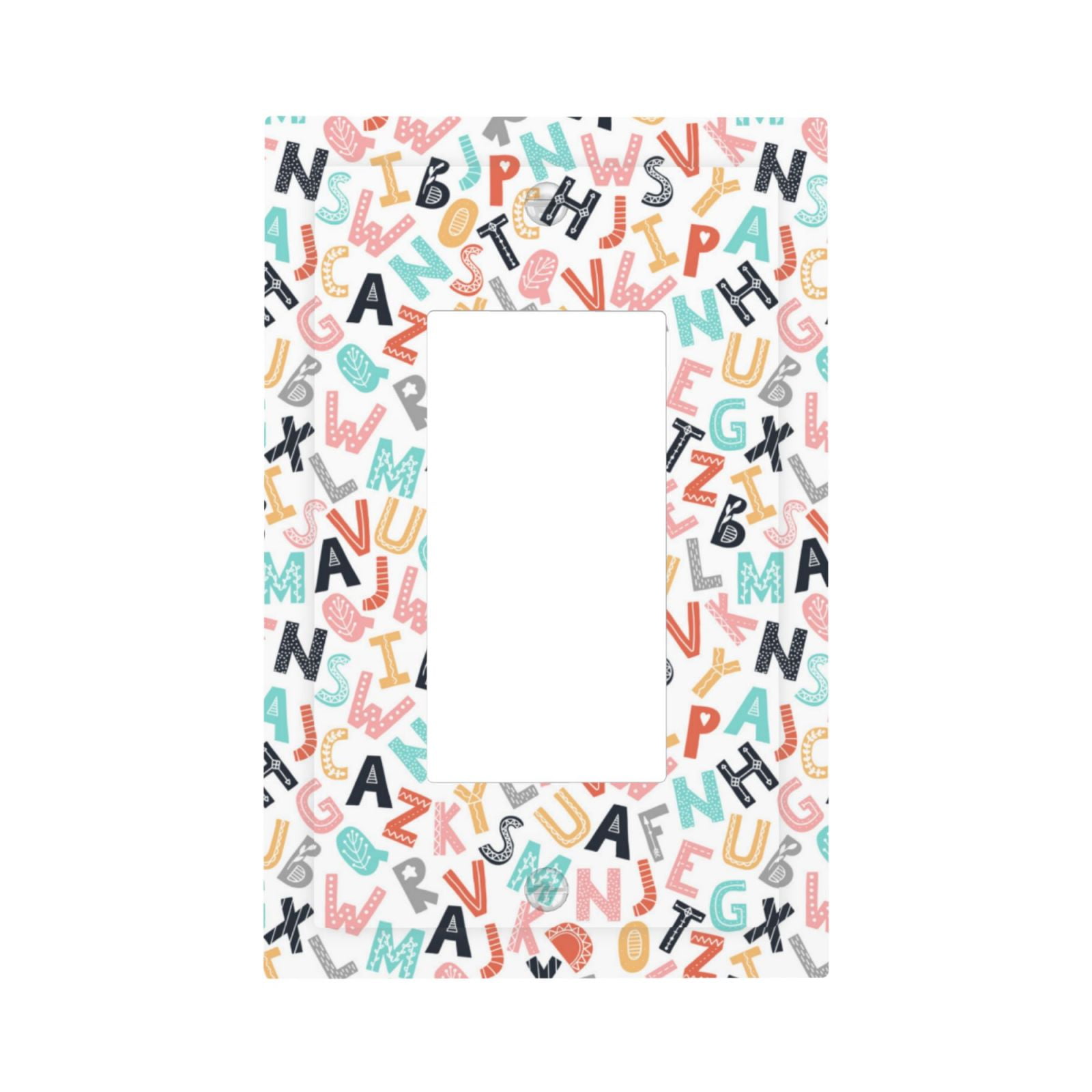 Kdxio Scandinavian Alphabet1 Decorator Light Switch or Receptacle ...