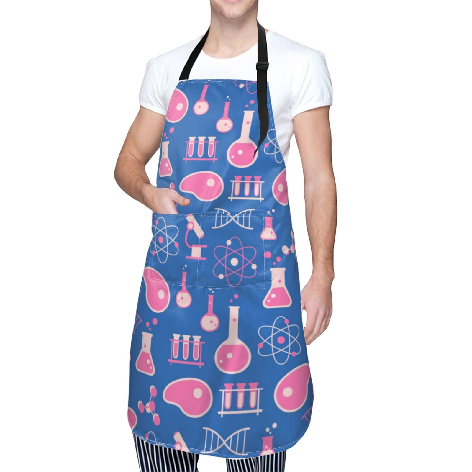 Kdxio Science Experiment Apron with Pockets Adjustable Kitchen Aprons for Men Women Waterproof ...