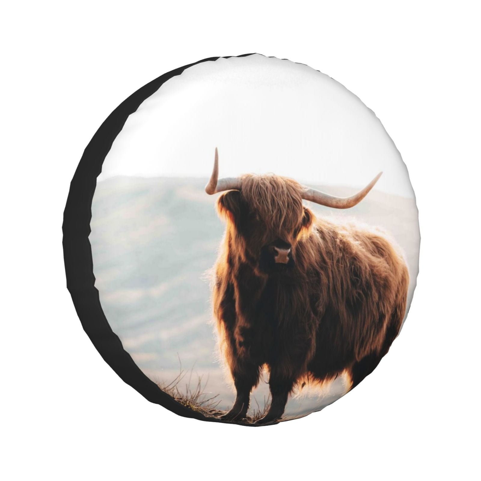 Kdxio Scottish Cow In Isle Of Skye for Tire Cover Wheel Protectors Tyre ...