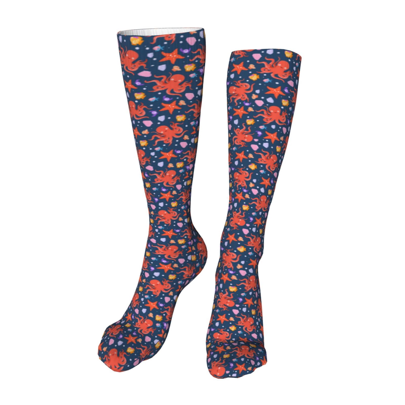 Kdxio Sea Animals Funny Silky Novelty Funky Long Knee High Socks Soft ...