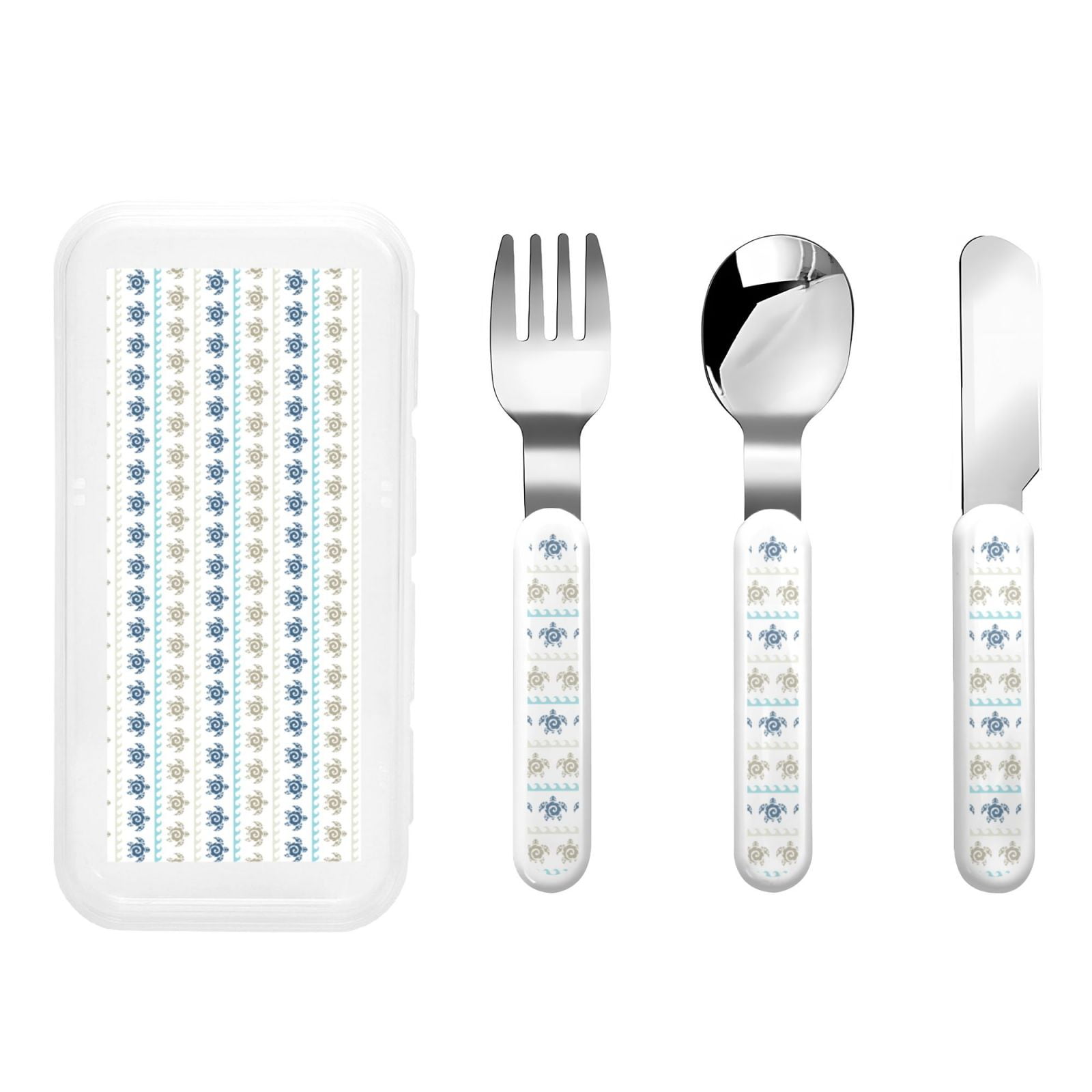 Kdxio Sea Turtle Toddler Utensils Set - Kids Silverware Set, Set Kids ...
