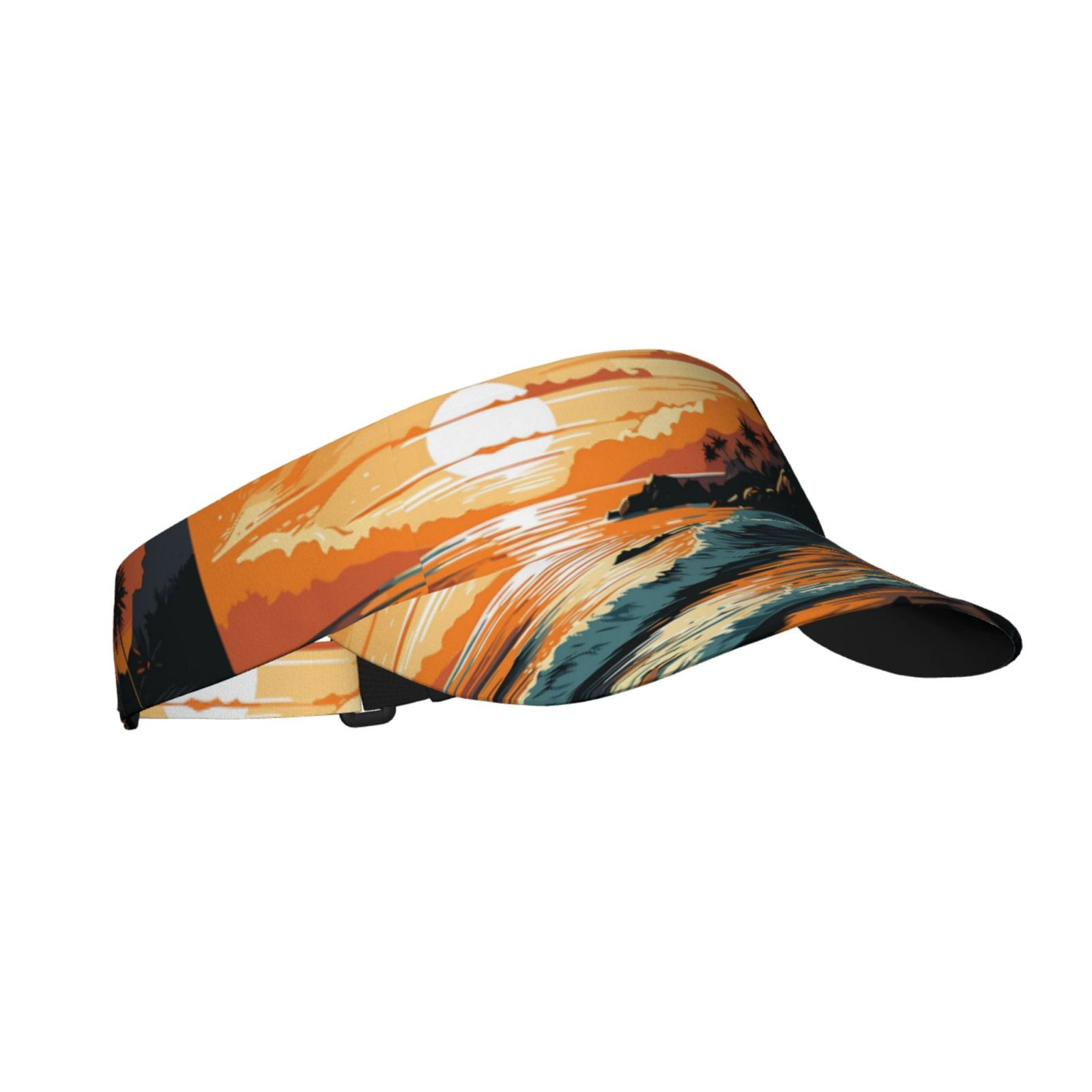 Kdxio Serene Ocean Sunset Print Sun Visor Hat Golf Visor Adjustable ...