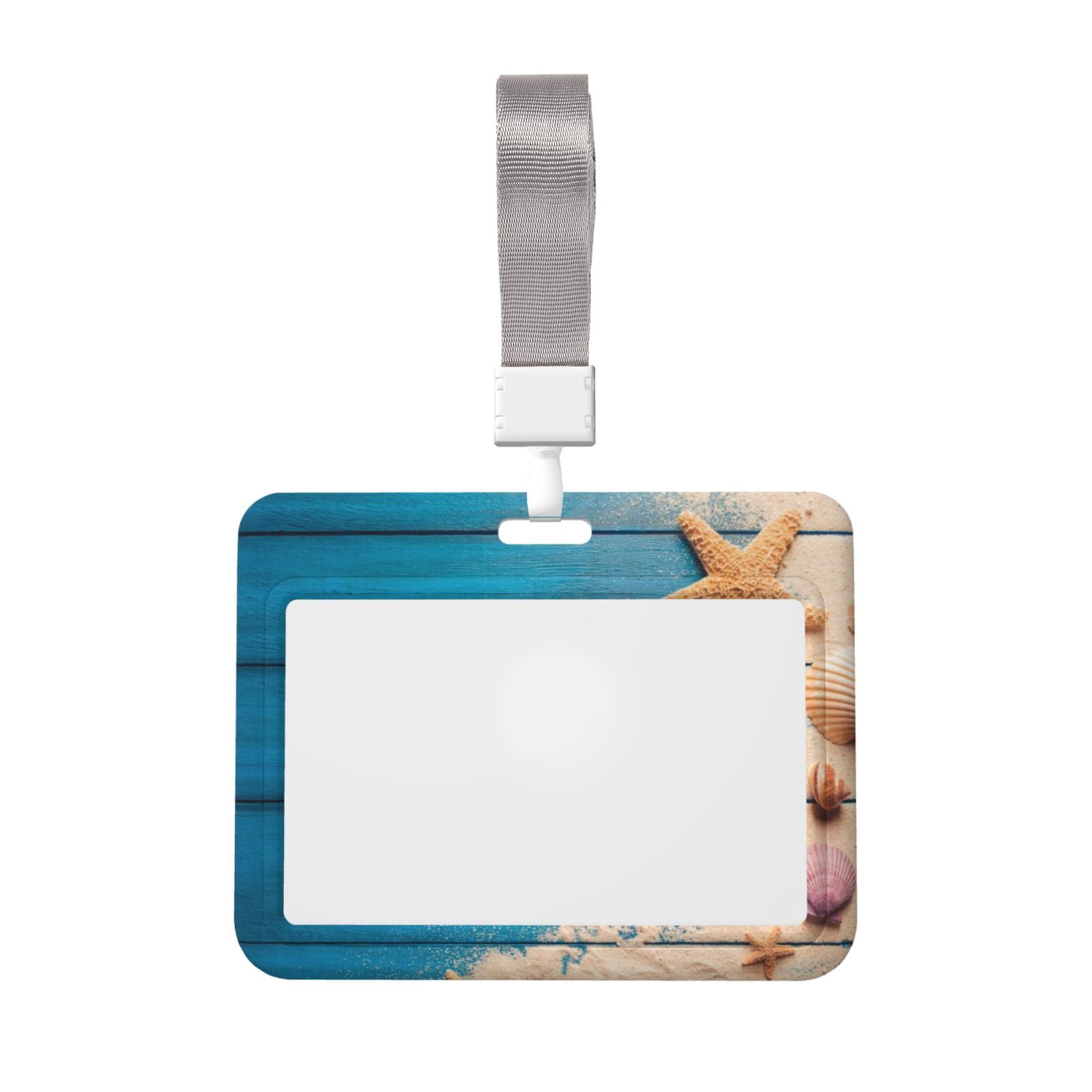 Kdxio Shells and Starfish Card Badge Holder Work Badge Sleeve for ...