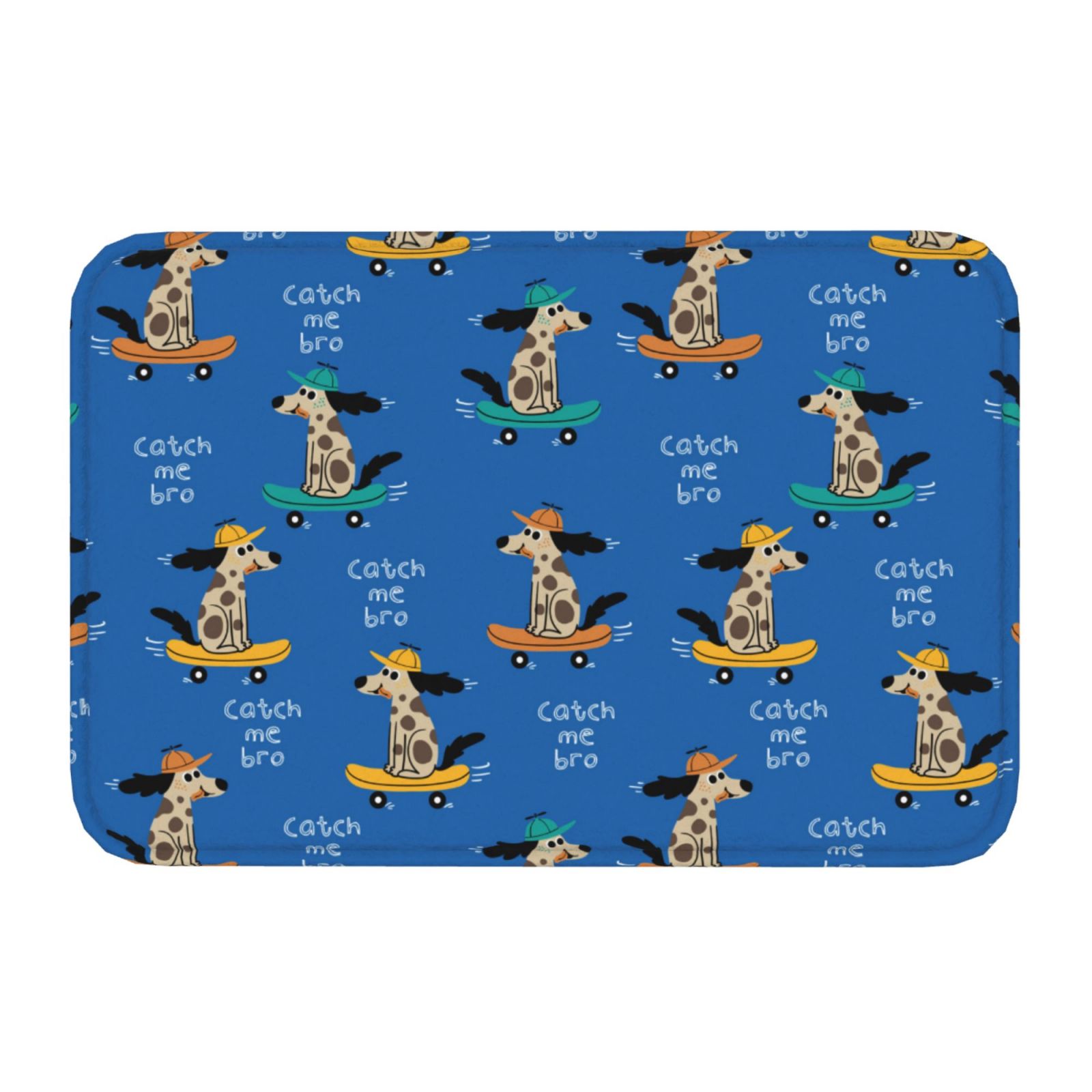 Kdxio Skater Dog,16" x 24", Non-Slip Front Door Mats,Outdoor Welcome ...