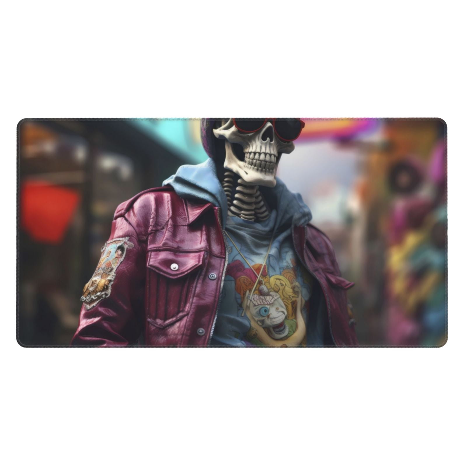 Kdxio Skeleton Cool Street Fashion Print Large Gaming Mouse Pad,Non ...