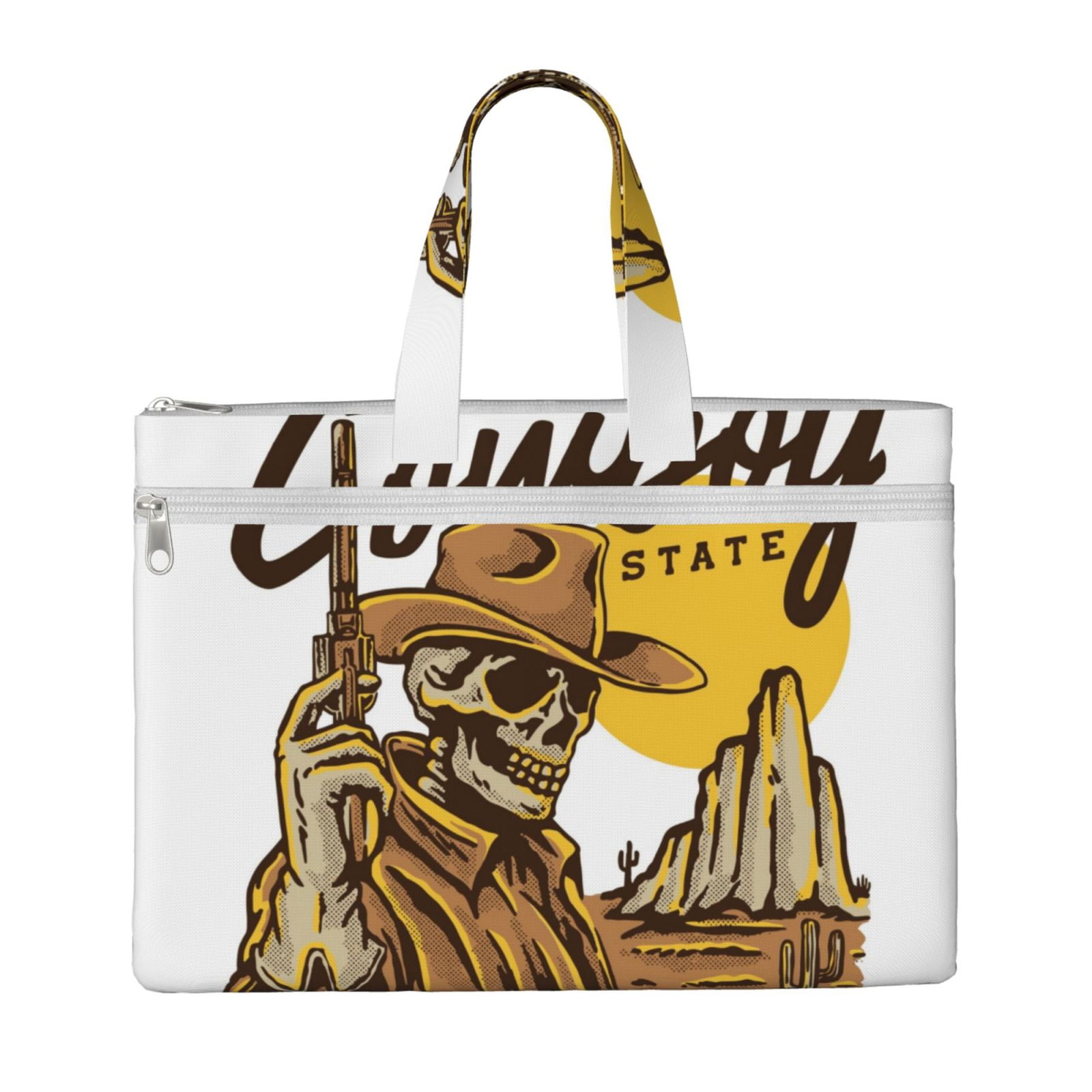 Kdxio Skull Cowboy File Tote Document Bag Business Briefcase Bag ...