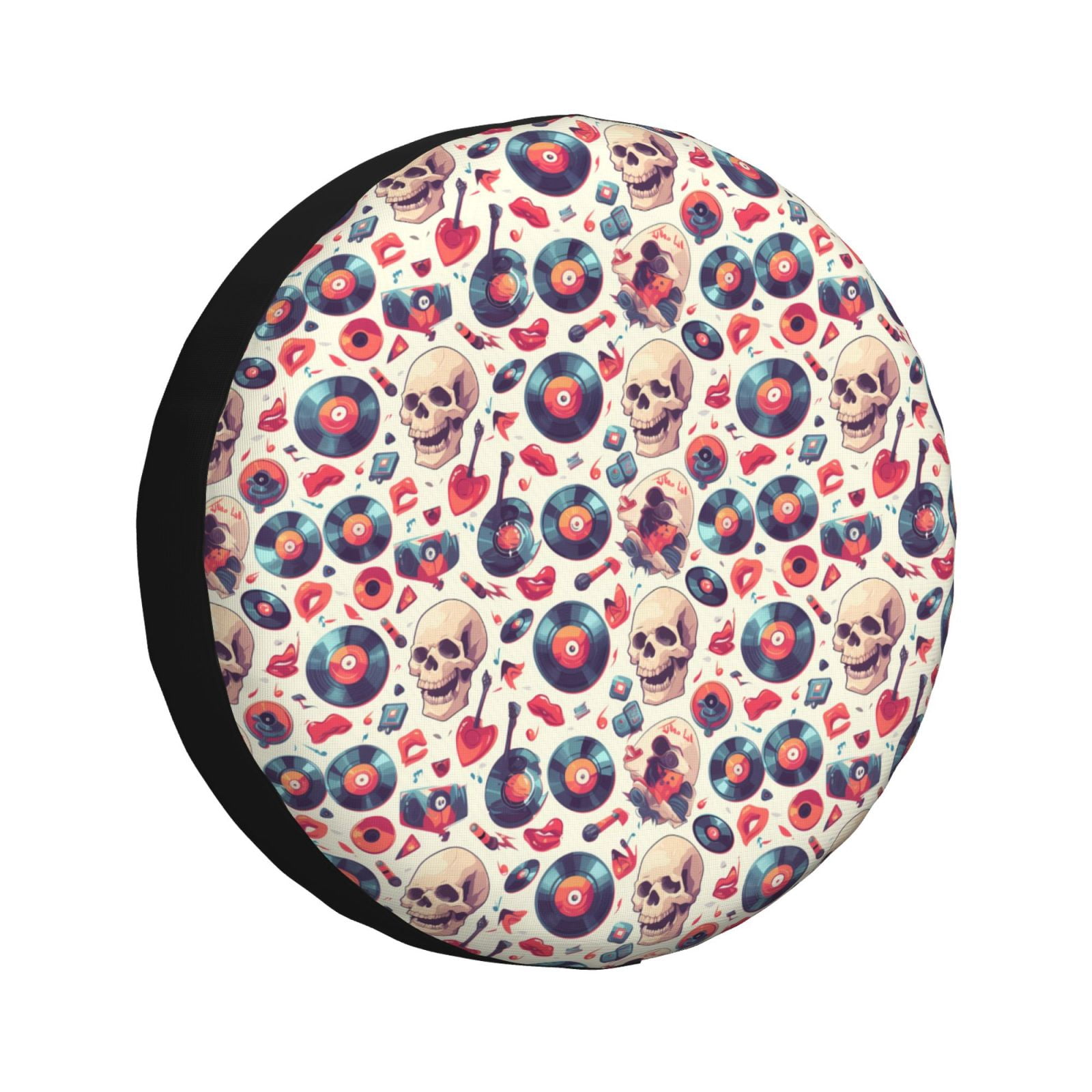 Kdxio Skull Guitar record lips for Tire Cover Wheel Protectors Tyre ...
