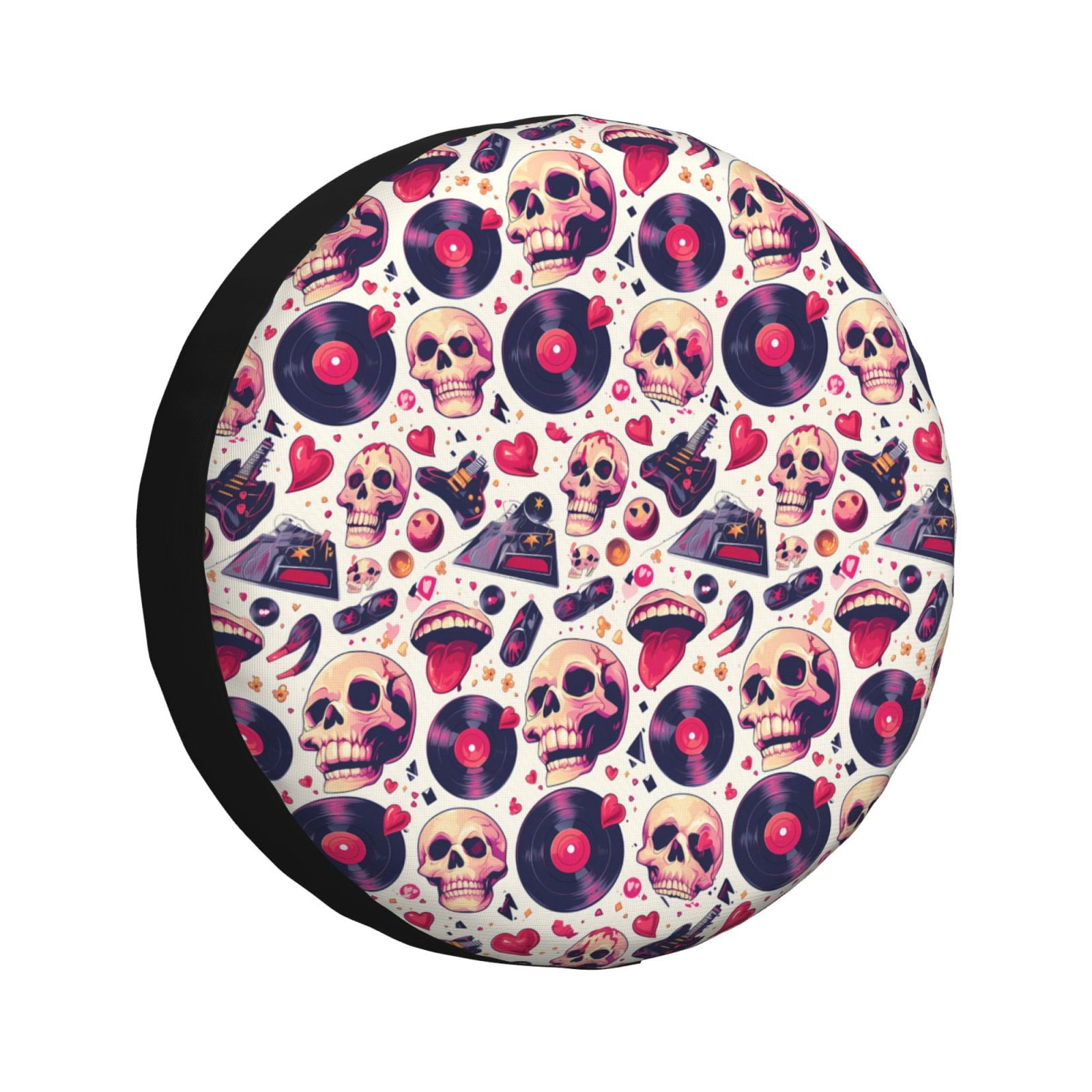 Kdxio Skull lips record Guitar for Tire Cover Wheel Protectors Tyre ...