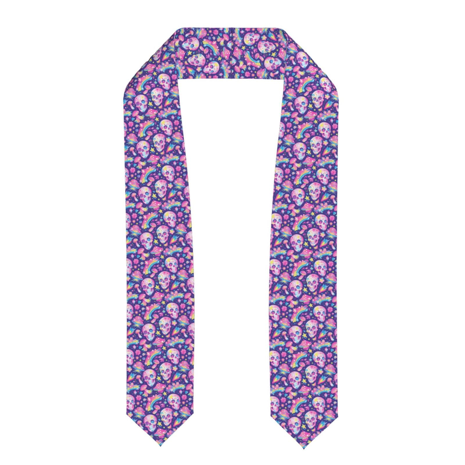 Kdxio Skull rainbow mushroom colorful Graduation Stole Class ...
