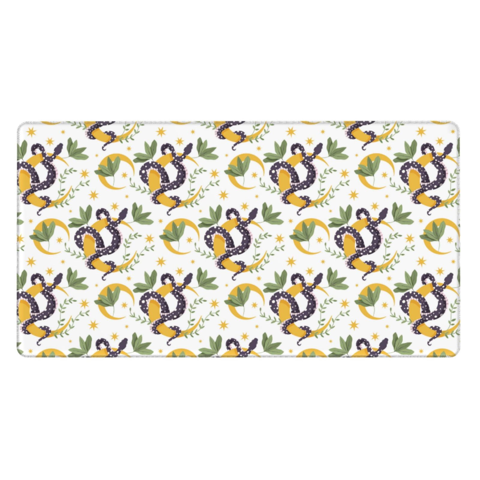 Kdxio Snake And Moon Print Large Gaming Mouse Pad,Non-Slip Base,Water ...
