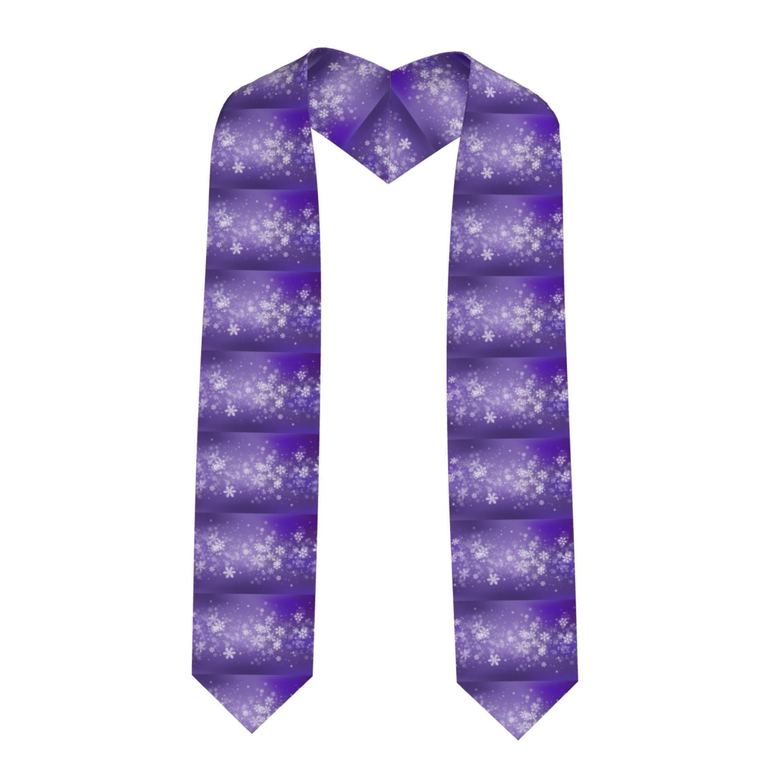 Kdxio Snowfall Sky White Purple Graduation Stole Class, Graduation Sash ...