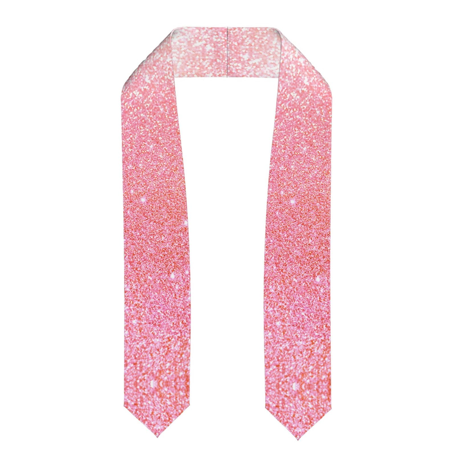 Kdxio Sparkly Pink Glitter Graduation Stole Class, Graduation Sash ...