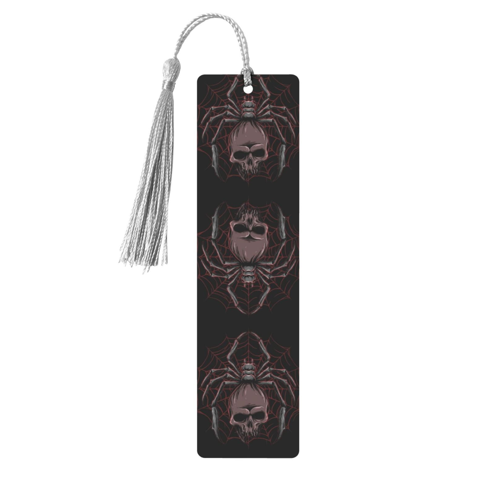 Kdxio Spider with Skull Print Metal Tassel Bookmarks,Perfect Gift for ...