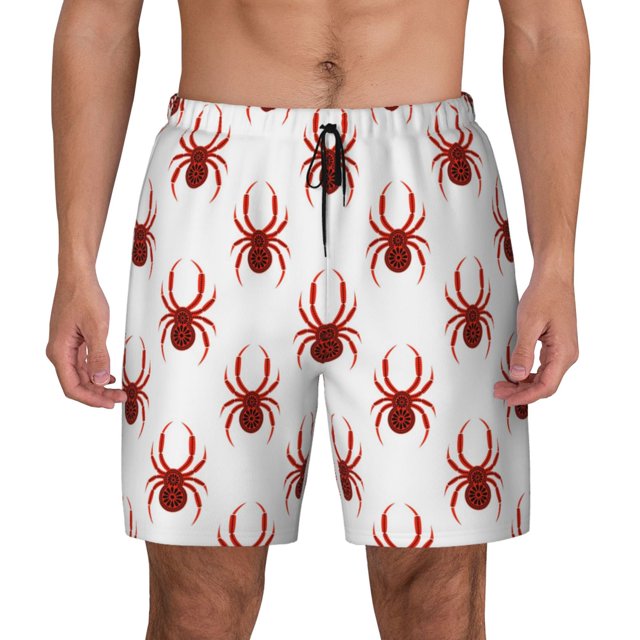 Kdxio Spiders Insects Print Men's Swim Trunks with Compression Liner 7 ...