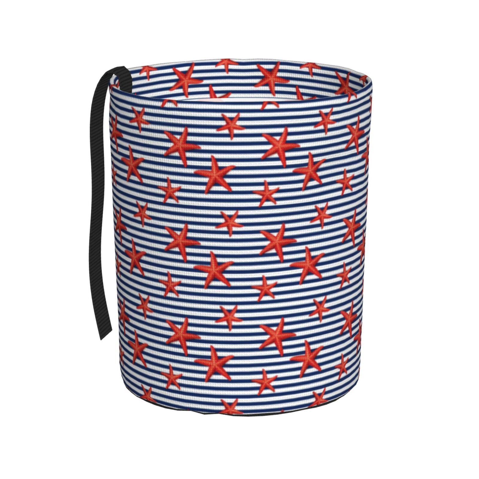 Kdxio Starfish Navy Blue Stripe Car Trash Can Garbage Car Accessories ...