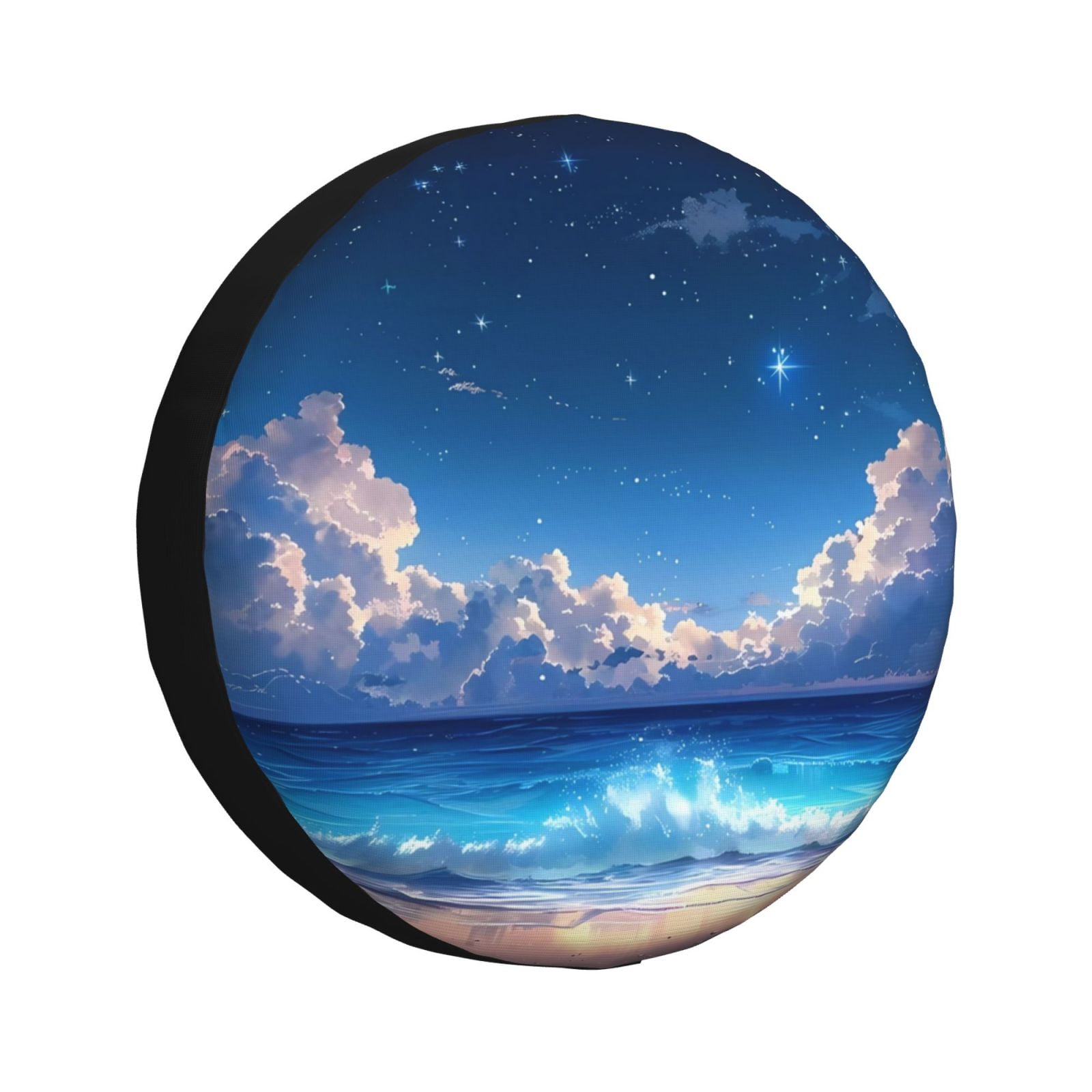 Kdxio Starry Night Ocean View for Tire Cover Wheel Protectors Tyre ...