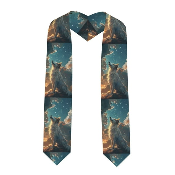 Kdxio Starry Sky Cloud Wolf Graduation Stole Class, Graduation Sash ...